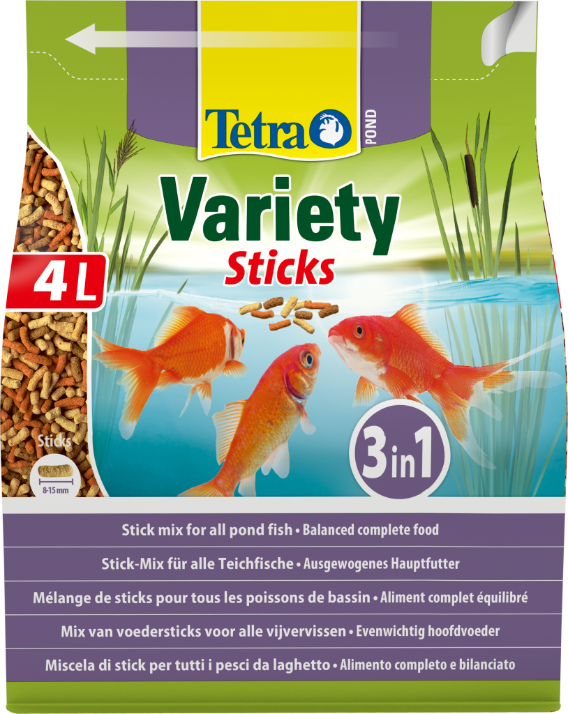 Tetra Pond Variety Sticks - Floating Stick Food For Pond Fish - Hawthorn