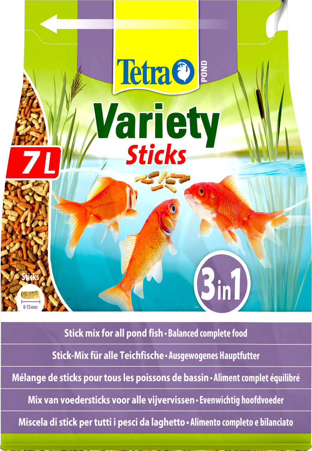 Tetra Pond Variety Sticks - Floating Stick Food For Pond Fish - Hawthorn